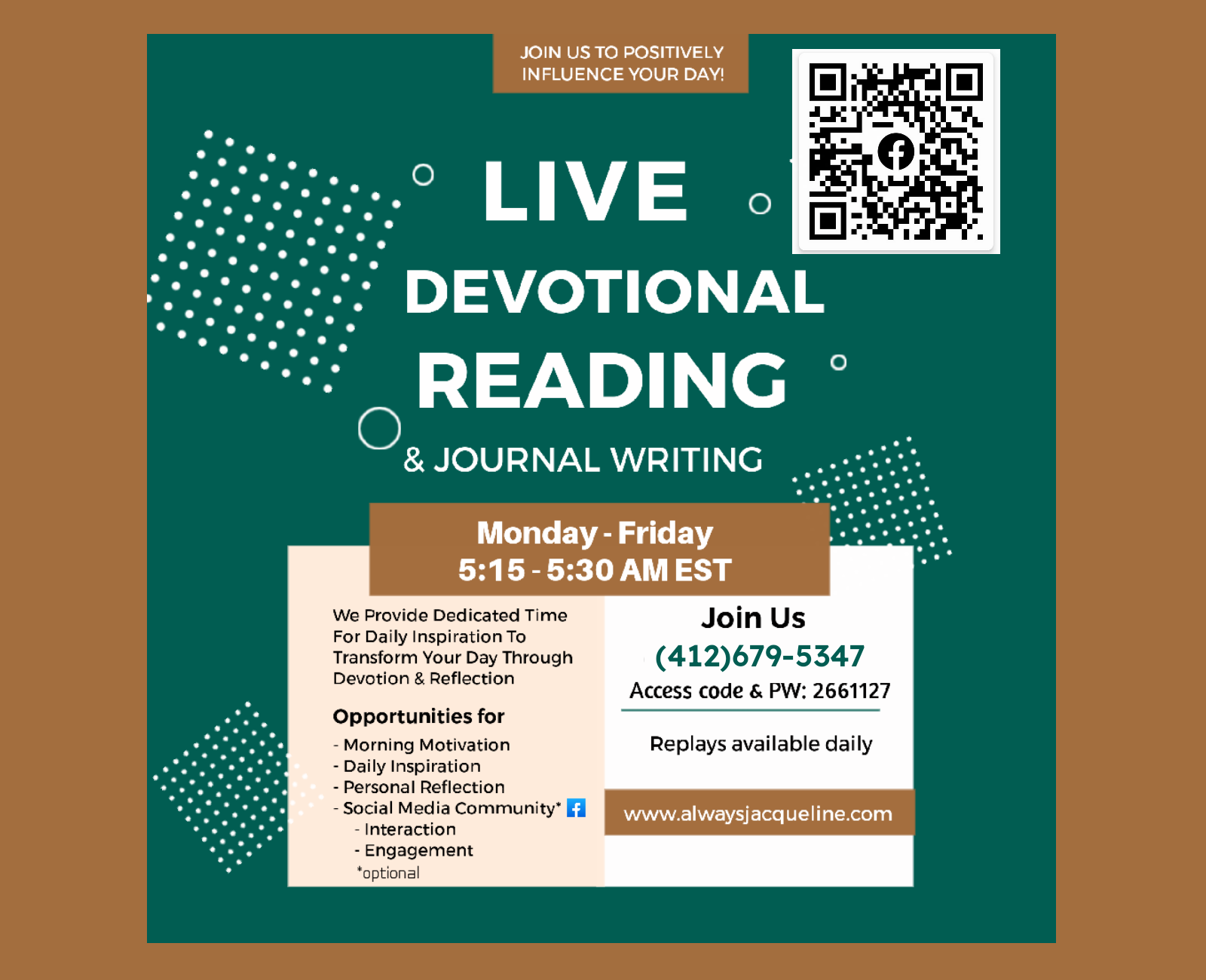 Upcoming Events – Always Jacqueline